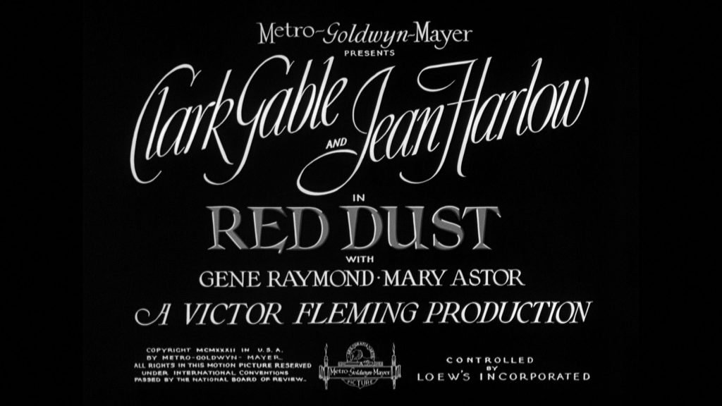 Red Dust (1932) Warner Archive Blu-ray Review - AndersonVision