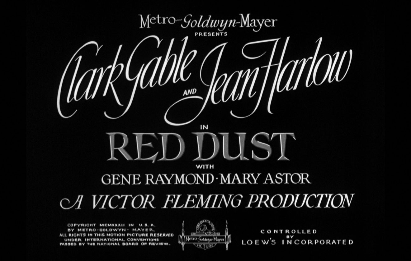Red Dust (1932) Warner Archive Blu-ray Review - AndersonVision